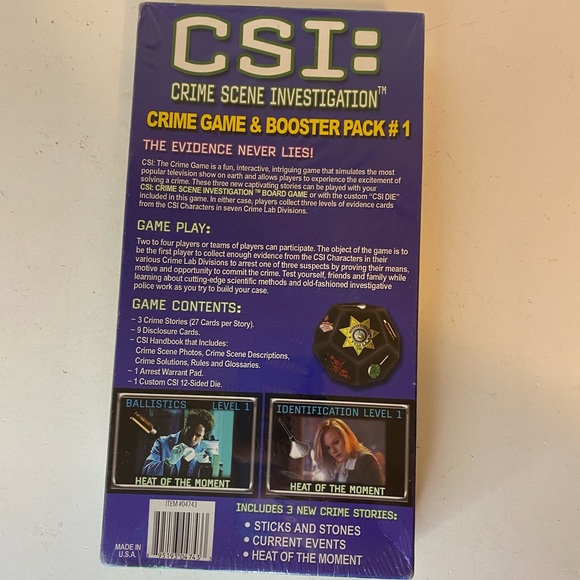 Toys | Csi Crime Scene Game Booster Pack 1 3 New Crime Cases Tv Series ...